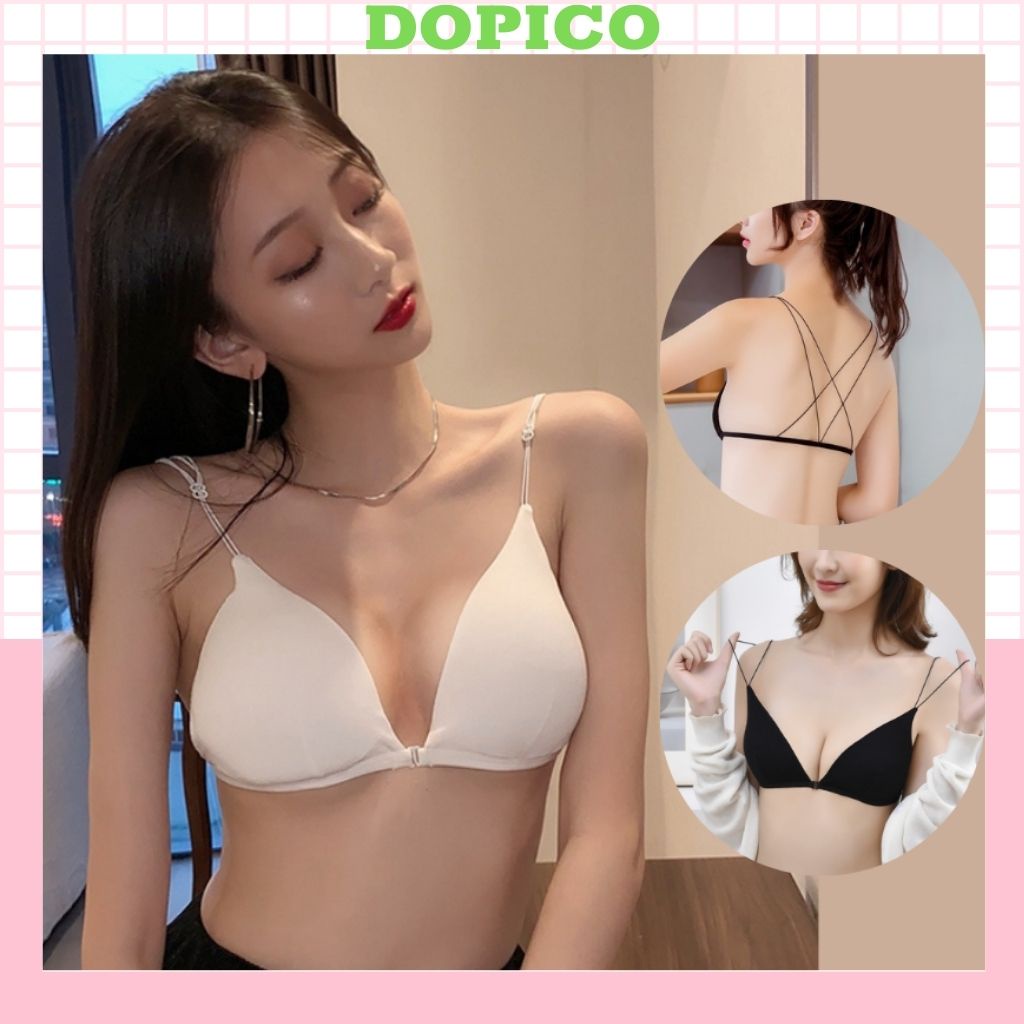 Áo bra nữ 2 dây đẹp cài trước đệm mỏng mặc cực sexy Lanixa DOPICO B2099 | Shopee Việt Nam