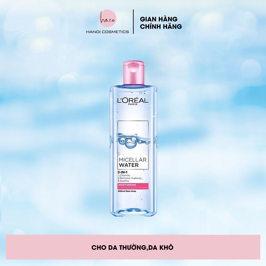 Nước tẩy trang L'Oreal Paris 3-in-1 Micellar Water 400ml | Shopee Việt Nam
