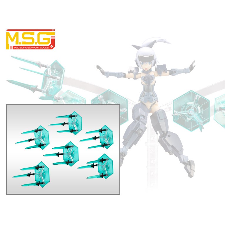 Mô hình lắp ráp MSG Heavy Weapon Unit 23 MAGIA BLADE Cyan Clear color ...