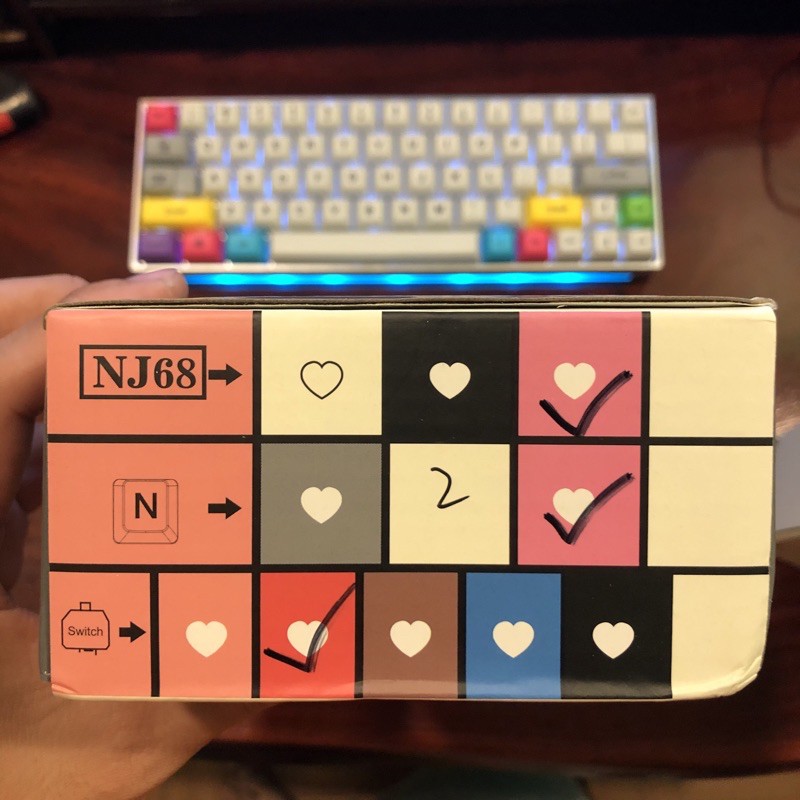 NJ68 HỒNG - BÀN PHÍM CƠ KEYDOUS NJ 68 [ BLUTOOTH RGB HOTSWAP] | Shopee ...
