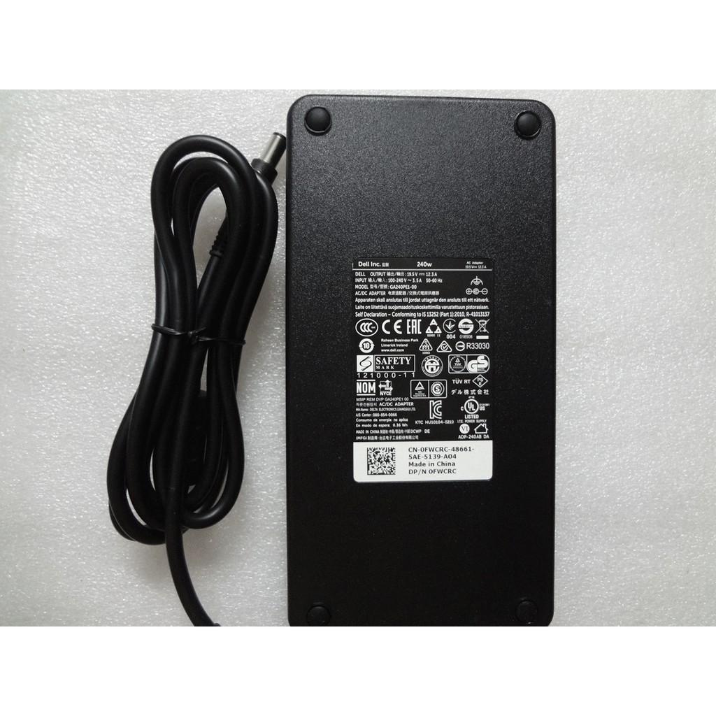 Adapter sạc zin dell 240w (19.5v-12,3A) slim, dùng cho các máy Dell Workstation | Shopee Việt Nam