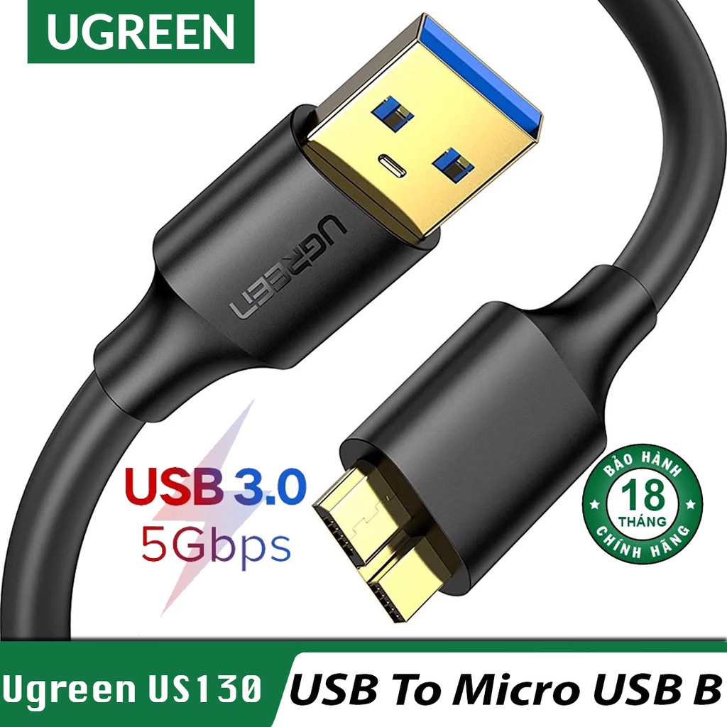 Cap USB to Micro USB B Ugreen 10841 10840 10843 US130 ( tốc độ 5GGbps ...