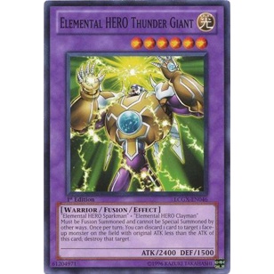Thẻ bài Yugioh - TCG - Elemental HERO Thunder Giant - LCGX-EN046 ...