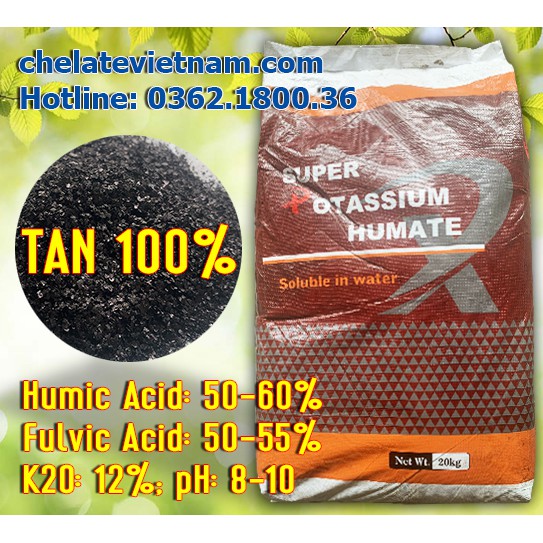 Gói 1kg Super Kali Humate Chelate (Tan 100%) Humic Acid: 50-60%, Fulvic ...