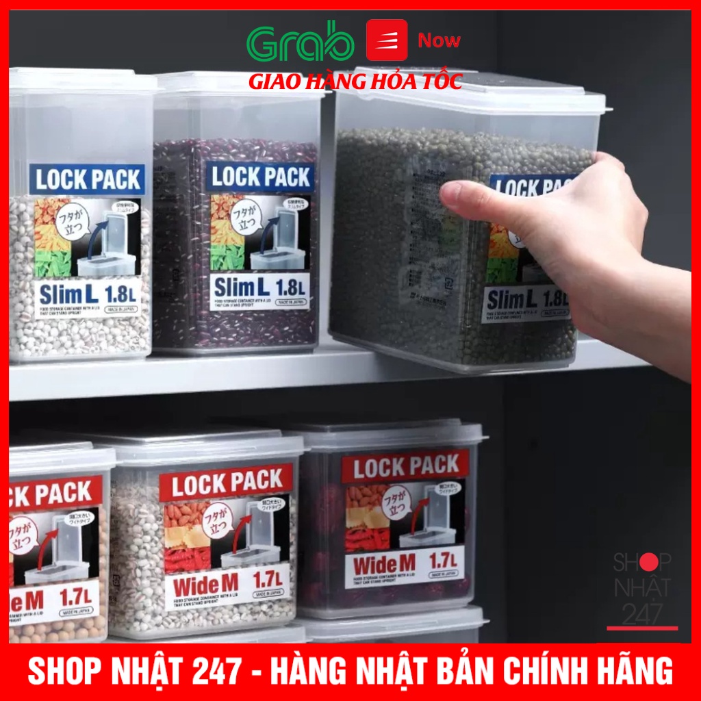[Hỏa Tốc HN] Combo 4 Hộp nhựa đựng thực phẩm, đồ khô nắp liền Lock Pack nhựa PP số 5 cao cấp nội ...