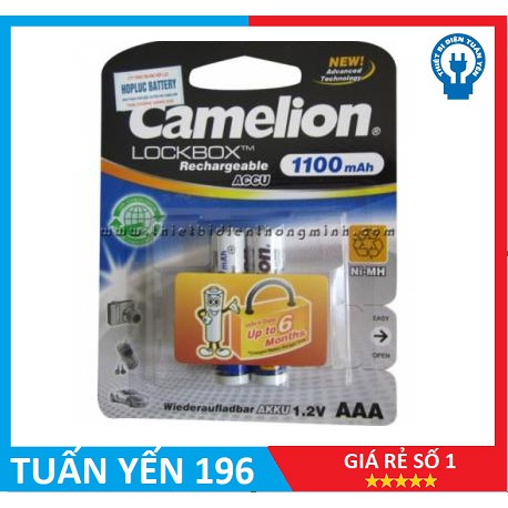 Pin sạc Camelion AAA 1100 trắng1.2V (1 vỉ /2 viên) , Pin Camelion, AAA ...