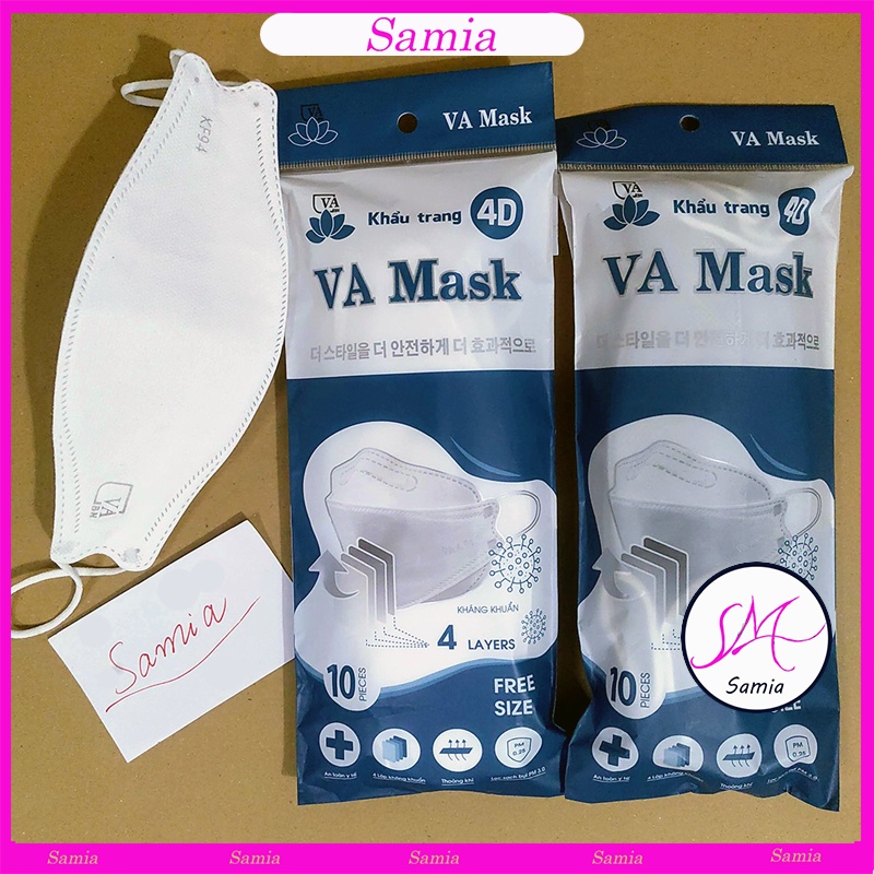 Túi 10 chiếc Khẩu trang KF94 4D Hàn Quốc chống bụi mịn và kháng khuẩn Samia | Shopee Việt Nam