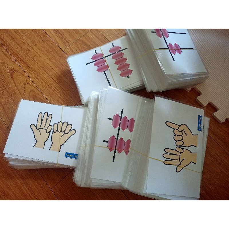 Thẻ Finger math - Soroban - flash card khổ A5 ép plastic | Shopee Việt Nam