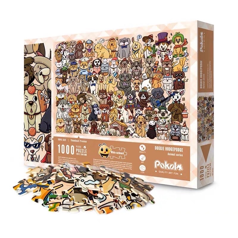 Bộ Tranh Ghép Hình Cao Cấp Pokolo Thú Cưng 1000 Mảnh Kích Thước 50x70cm ...