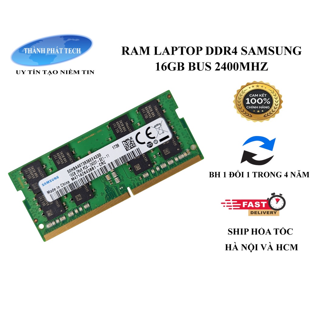 Ram Laptop Samsung DDR4 16Gb Bus 2400.Chính hãng bảo hành 1 đổi 1 trong ...
