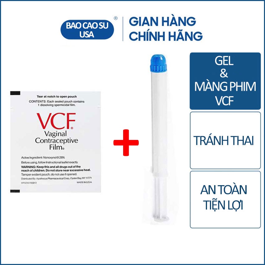 Combo màng phim tránh thai VCF và gel VCF - An toàn, hiệu quả - Lẻ 1 ...