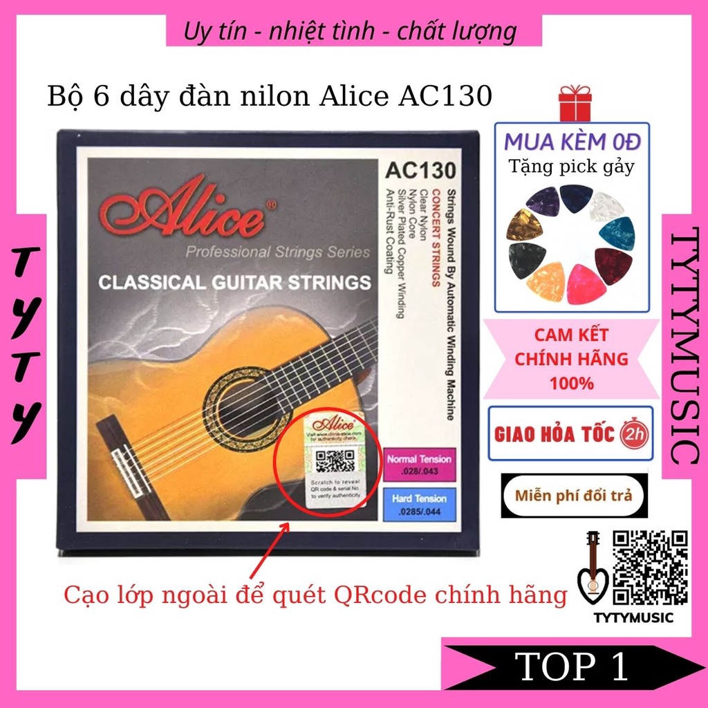 Dây đàn guitar CLASSIC Alice AC130 chính hãng [dây nilon] TYTYmusic | Shopee Việt Nam