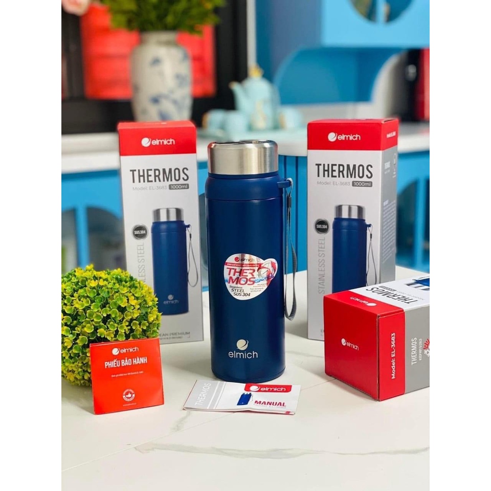 Bình giữ nhiệt Inox 304 Elmich EL-3683 thể tích 1000ml | Shopee Việt Nam