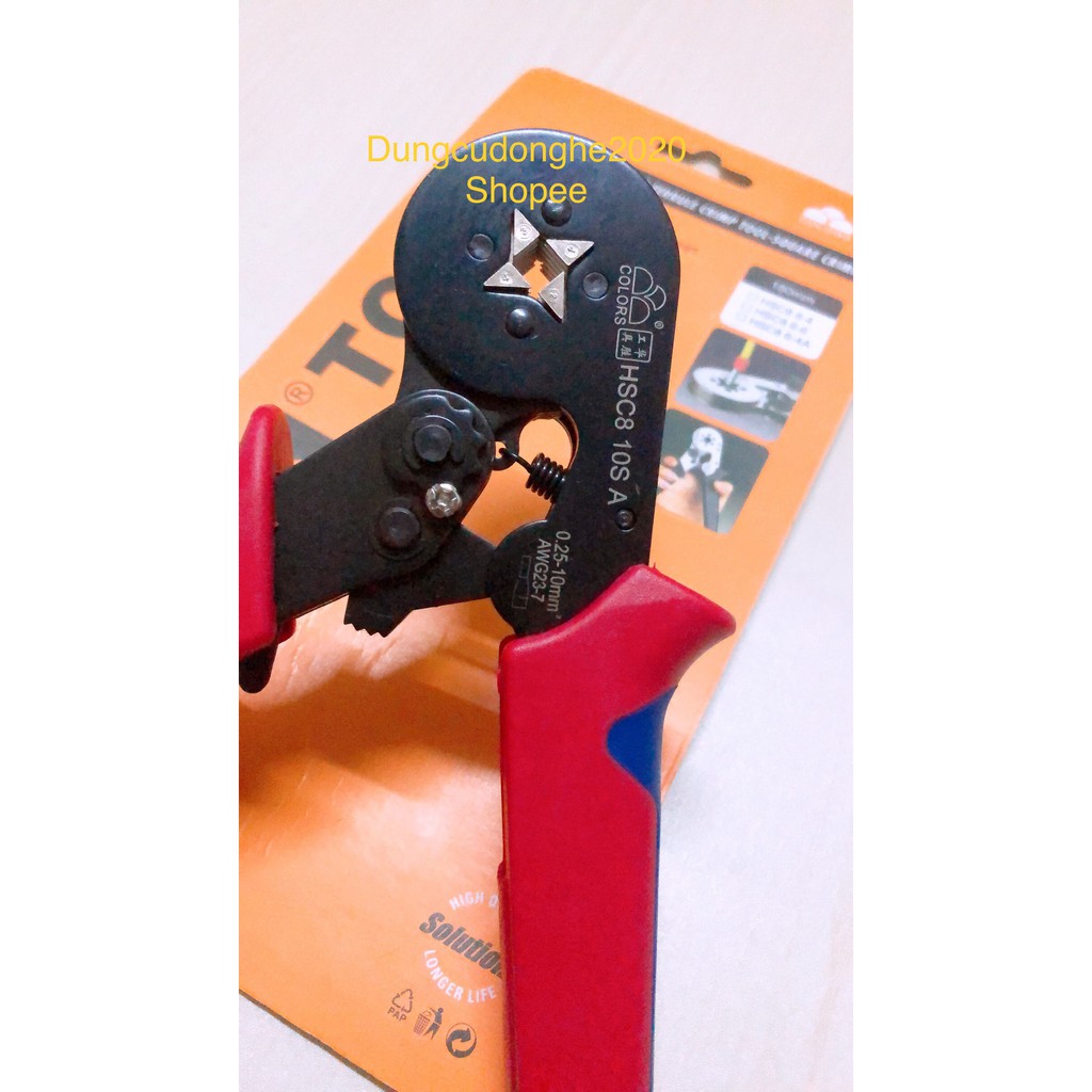 Kìm Bấm Cos Pin Tròn Rỗng Fasen HSC8 10SA 0.25-10mm2 | Shopee Việt Nam