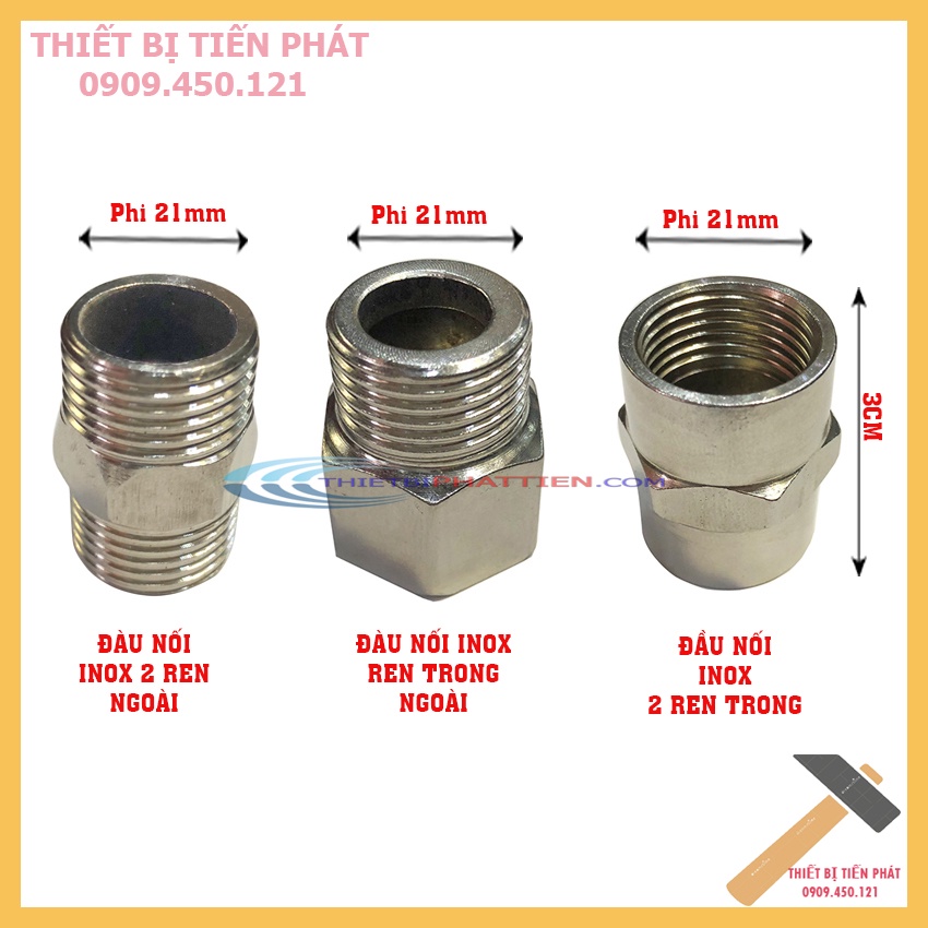 Đầu Nối Ren Inox 2 Đầu Ren Ngoài, 2 Đầu Ren Trong, 2 Đầu Ren Trong ...