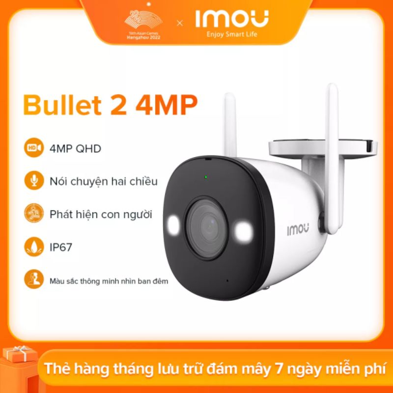 [Phiên Bản Quốc Tế] Camera Imou Bullet 2 4MP- 4F2FEP- Hàng Chính Hãng ...