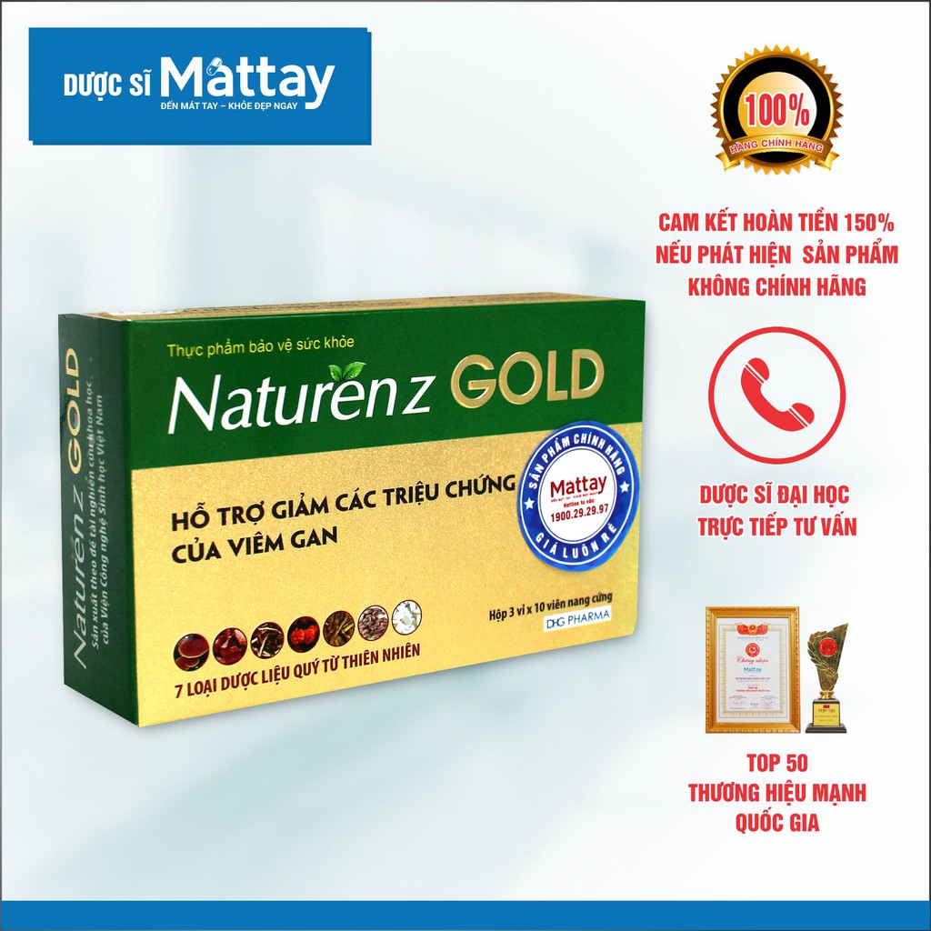 Naturenz Gold - DHG Pharma - Hộp 30 Viên - Giúp Mát Gan, Tăng Cường ...