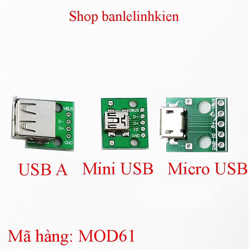 Module chuyển tín hiệu cổng micro USB/mini USB/USB các loại | Shopee ...