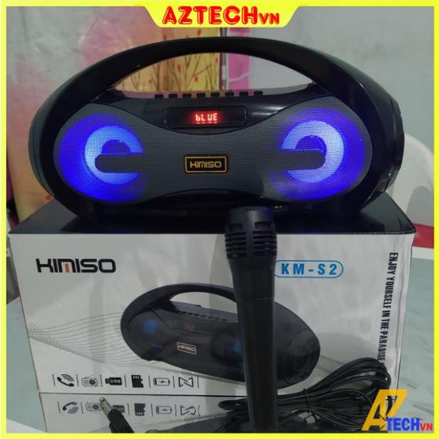 [FreeShip HCM] Loa Bluetooth Kimiso KM-S2 full hộp Bass Cực Mạnh Mic hát karaoke cực hay (TẶNG ...