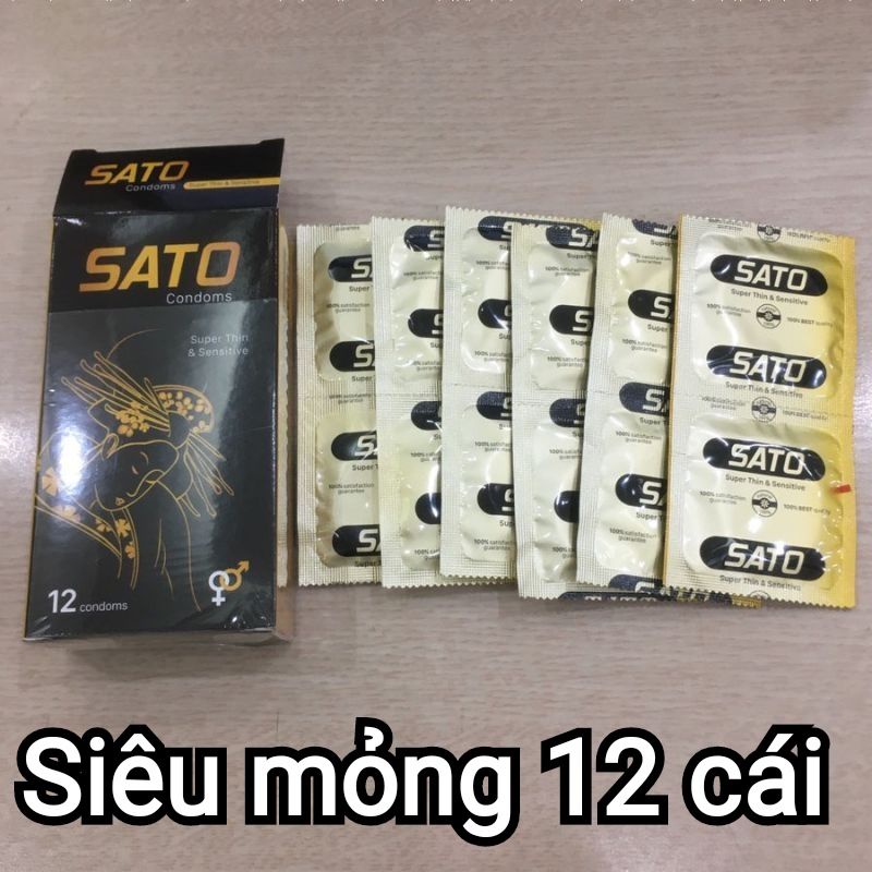Bao cao su Sato - BCS siêu mỏng ,gân gai - Cảm giác chân thật | Shopee ...
