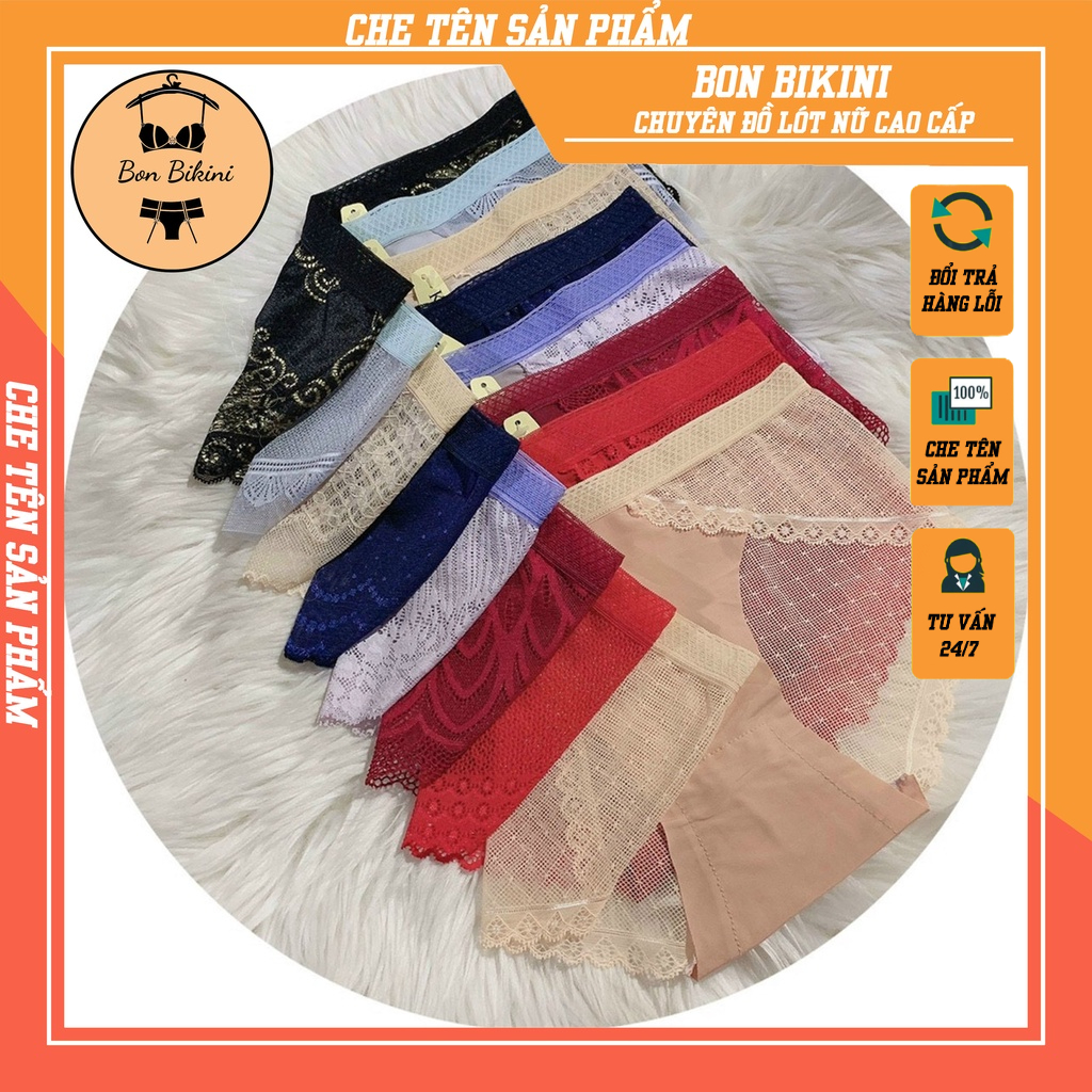 Quần Lót Nữ Ren Sexy Thiết Kế Họa Tiết Ren Xuyên Thấu Siêu Gợi Cảm Quyến Rũ Cạp Cao Lọt Ke