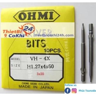 Mũi vặn vít lục giác VH-4X H1.27x4x60(3×20),VH-4X H1.5x4x60(3×20),VH-4X ...