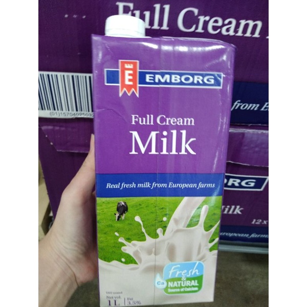 Sữa tươi nguyên kem Emborg Full Cream 1L | Shopee Việt Nam