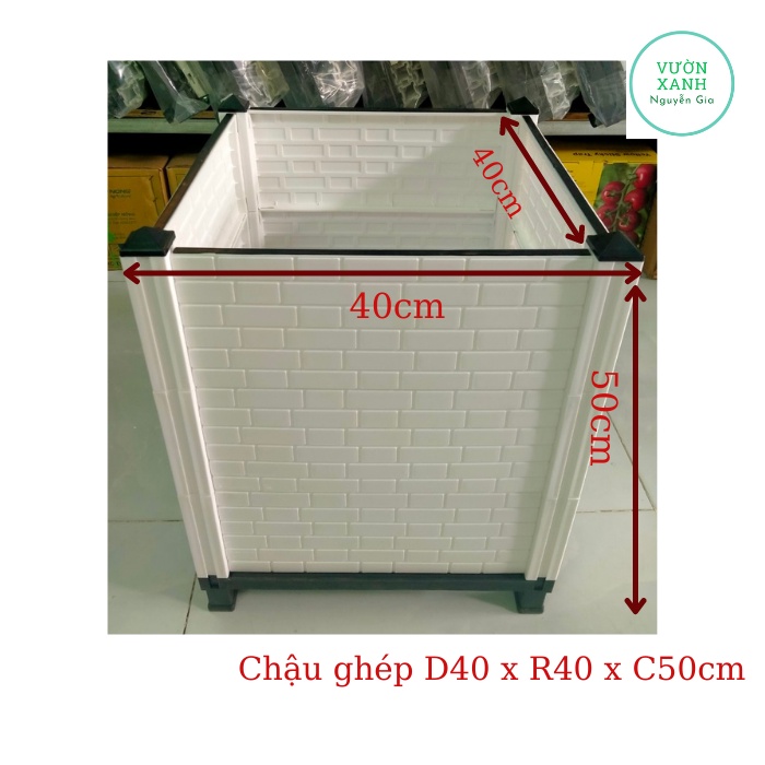 Chậu nhựa trồng cây D40cm x R40cm x C50cm (vách cao 39cm) trồng cây ăn trái | Shopee Việt Nam