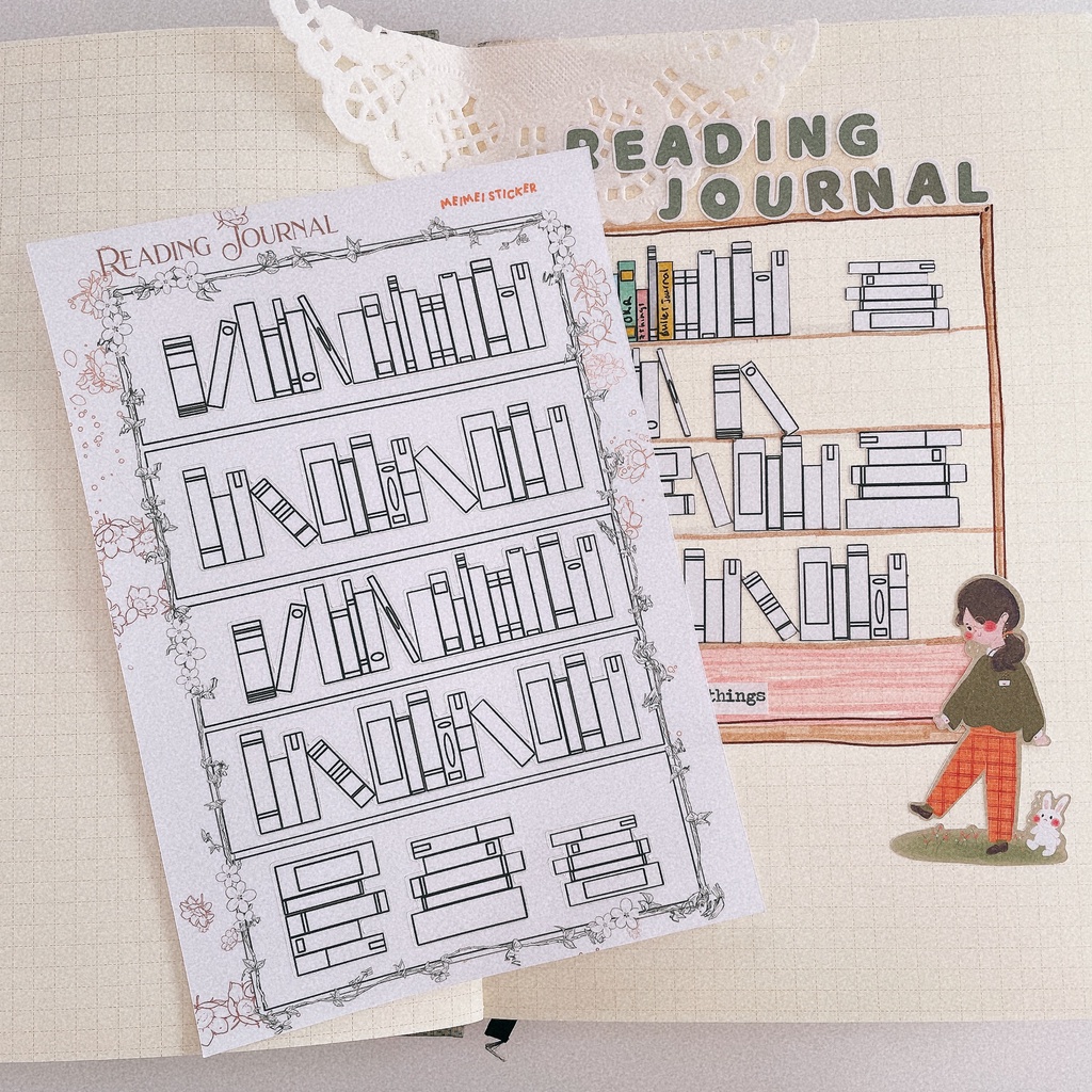 Reading Journal - Book Sticker Set - Meimei Sticker | Shopee Việt Nam