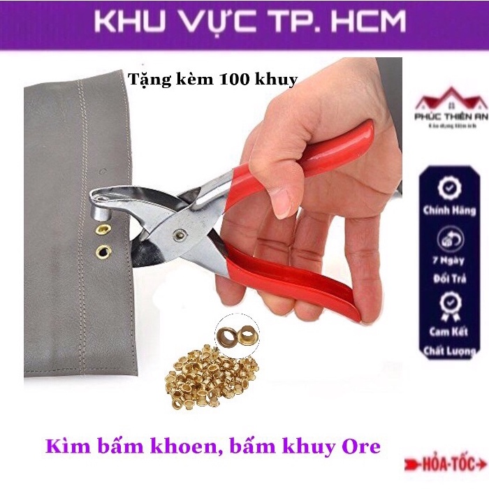 Kìm bấm khoen, bấm khuy Ore, tặng kèm 100 khuy | Shopee Việt Nam
