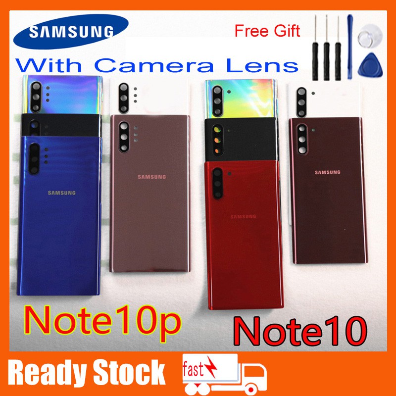 Samsung Galaxy NOTE 10 N970 N970F NOTE10 Plus N975 N975F Pin Nắp lưng Cửa + Tai máy ảnh Kính ống ...