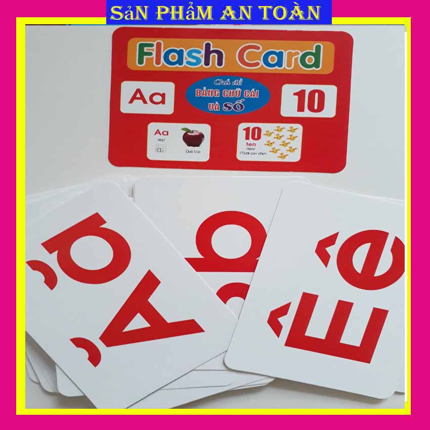 Thẻ học Flash Card chủ đề Bảng chữ cái và chữ số To Rõ Ràng cho bé ...