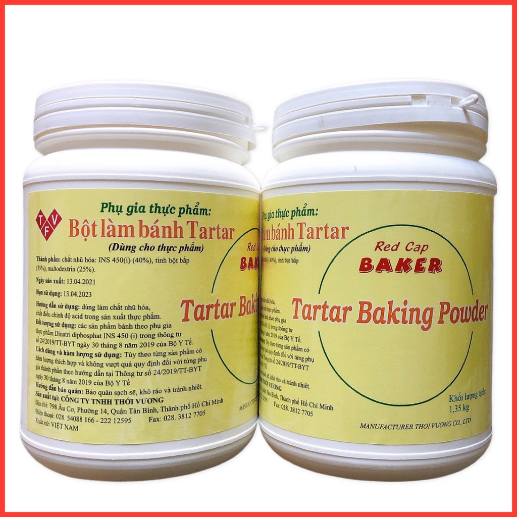 Bột bông lòng trắng trứng Tartar Baking Powder 1.35kg | Shopee Việt Nam