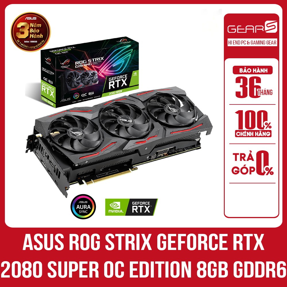Card màn hình ASUS ROG Strix RTX 2080 SUPER OC edition 8GB GDDR6 (ROG-STRIX-RTX2080S-O8G-GAMING ...
