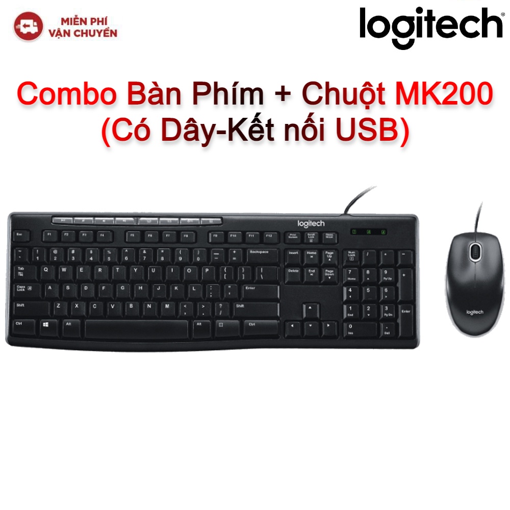 [Nhập 99ELHA giảm 7% max 500K] Combo Bàn Phím + Chuột LOGITECH MK200 ...
