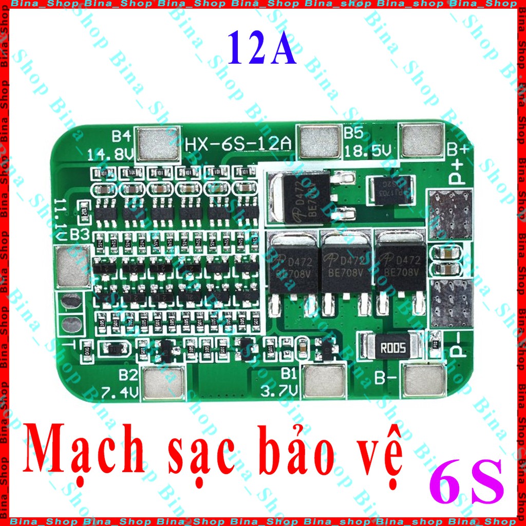Mạch sạc bảo vệ pin 6S 12A 25.2V tự ngắt khi đầy | Shopee Việt Nam