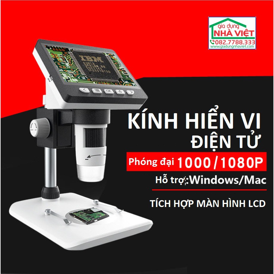 Kính hiển vi điện tử phóng đại 1000x FullHD LCD 4.3inch Inskam 307 ...