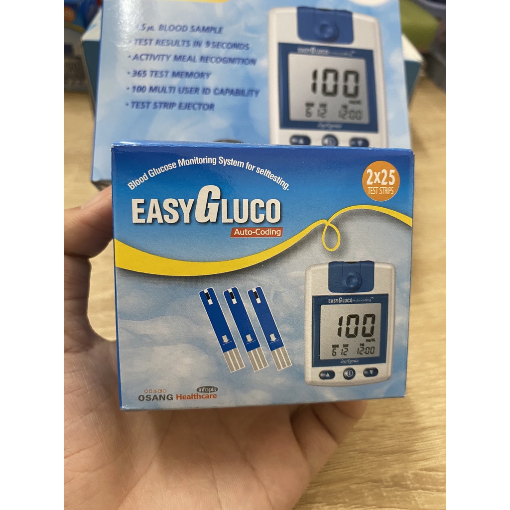 Que test đường huyết EasyGluco (50Test/Hộp) | Shopee Việt Nam