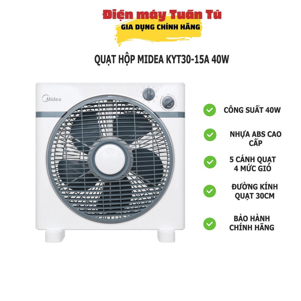 Quạt hộp, quạt điện cơ để bàn , Quạt tản hộp Midea KYT30-15A / KYT30-21MA / KYT25-22MW / KYT25 ...