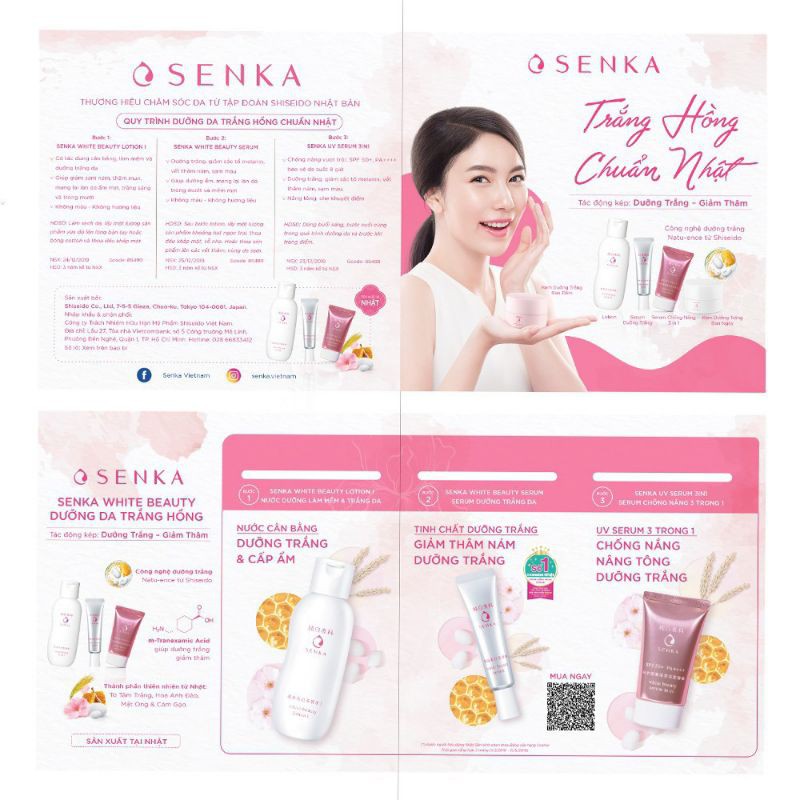 Bộ Trial Kit Dưỡng Da Mochi Trắng Hồng Senka (Lotion + Serum + UV CC Chống Nắng) | Shopee Việt Nam