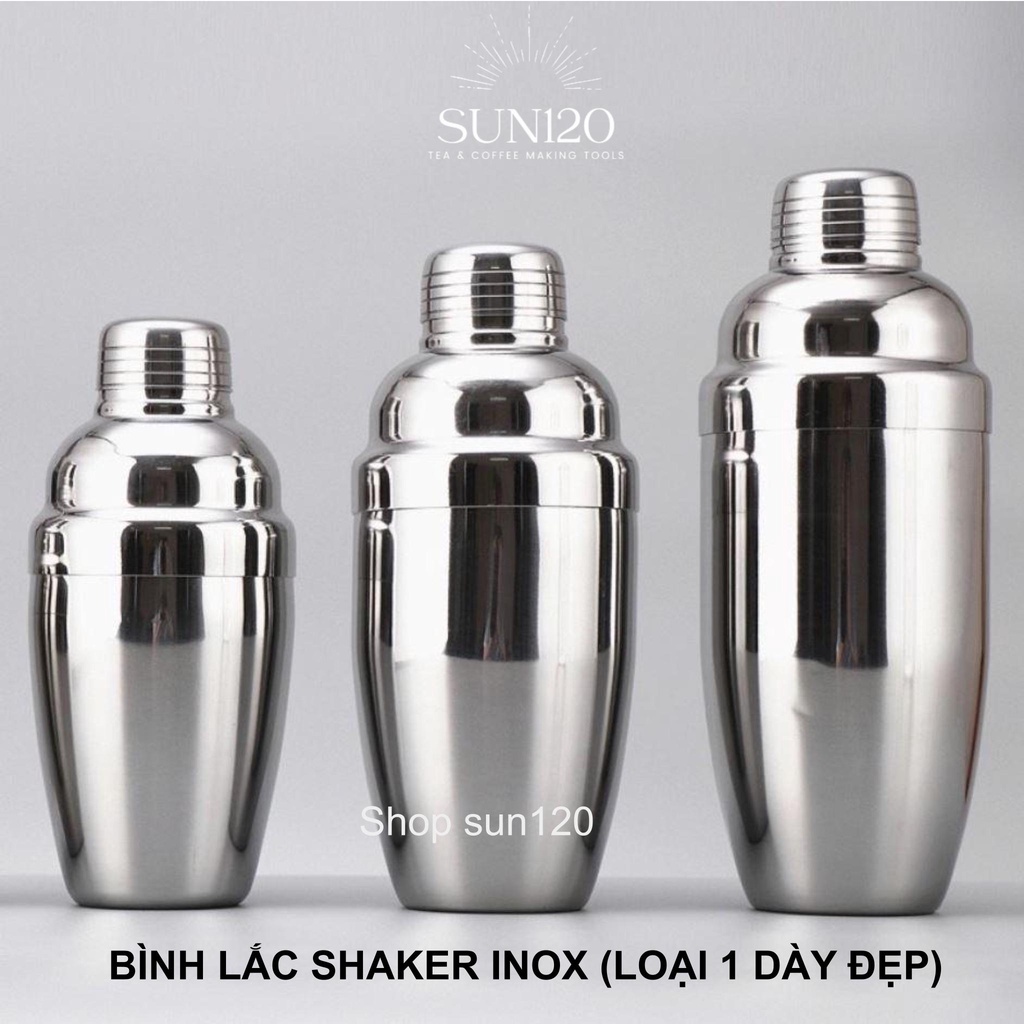 Bình Lắc Shaker Inox hoặc Nhựa Pha Chế Cocktail trà sữa cafe loại dày ...