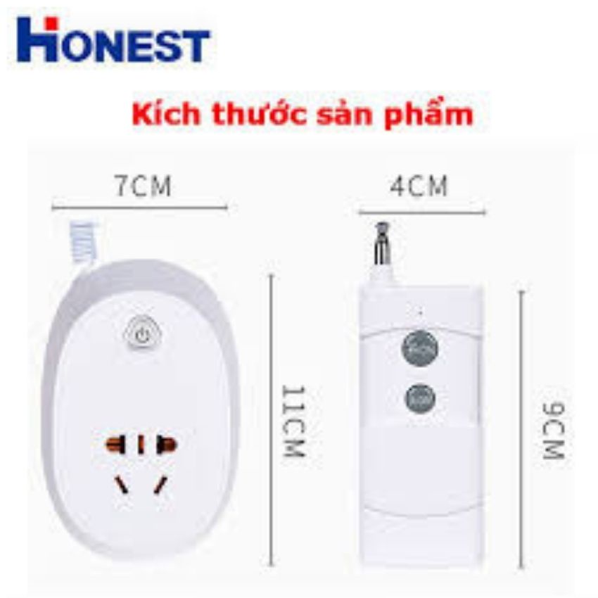 Ổ Cắm Điều Khiển Từ Xa 1000m( 02 Điều khiển Bật Tắt Thiết Bị Điện Công ...