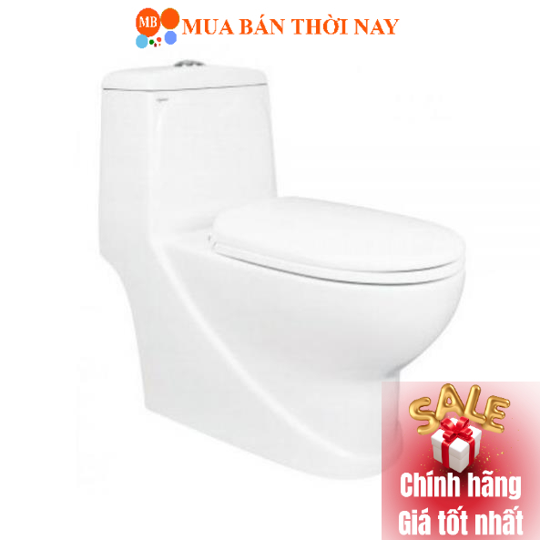 Bồn cầu 1 khối Viglacera V38 nắp êm, Tặng kèm vòi xịt nhựa Vigalcera ...