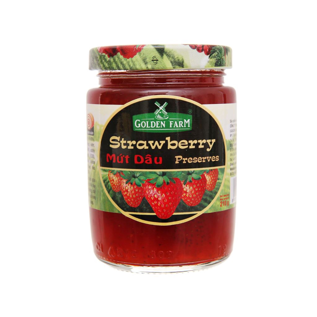 Mứt Dâu Strawberry Preserves GOLDEN FARM 210G | Shopee Việt Nam