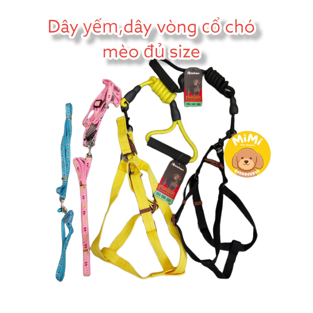 Dây Dắt Chó Mèo đai Yếm đủ Size Từ 1cm 25cm Chó Từ 1kg đến 30kg