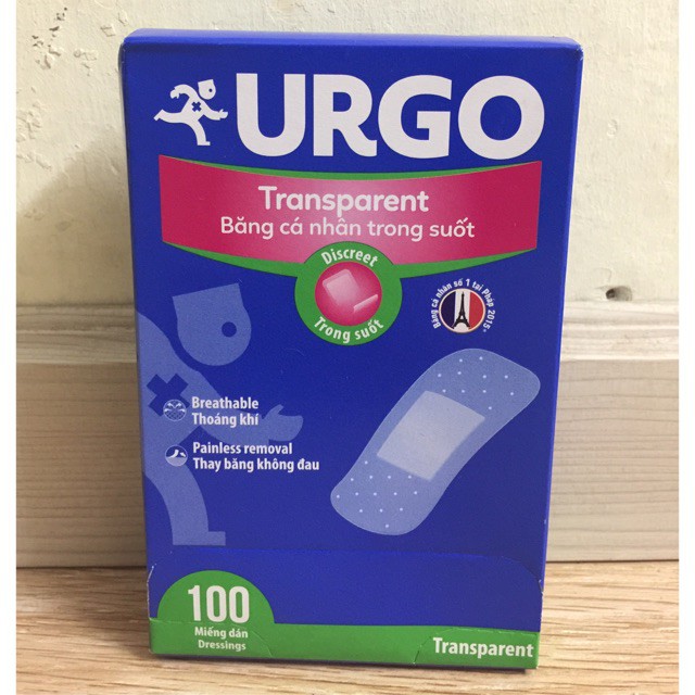 Băng cá nhân trong suốt Urgo Transparent dành cho da nhạy cảm | Shopee ...