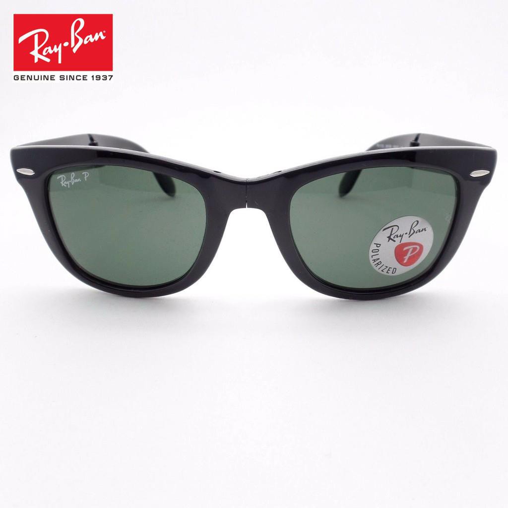 [Bản gốc] Kính râm Ray-Ban 4105 601/58 gấp màu đen phân cực màu xanh lá ...