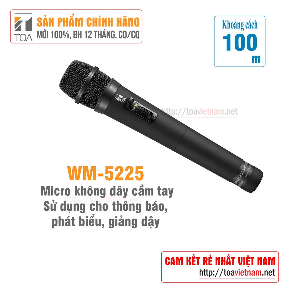 Micro không dây cầm tay UHF: TOA WM-5225 | Shopee Việt Nam