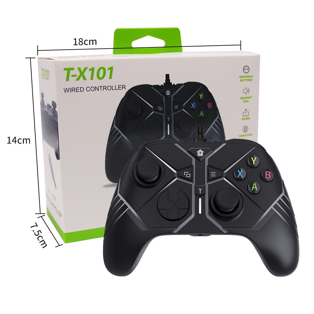 Tay cầm chơi game có dây T-X101 - Hỗ trợ PC, Laptop, Smart TV - Có rung - Chơi Full Skill FO4 ...