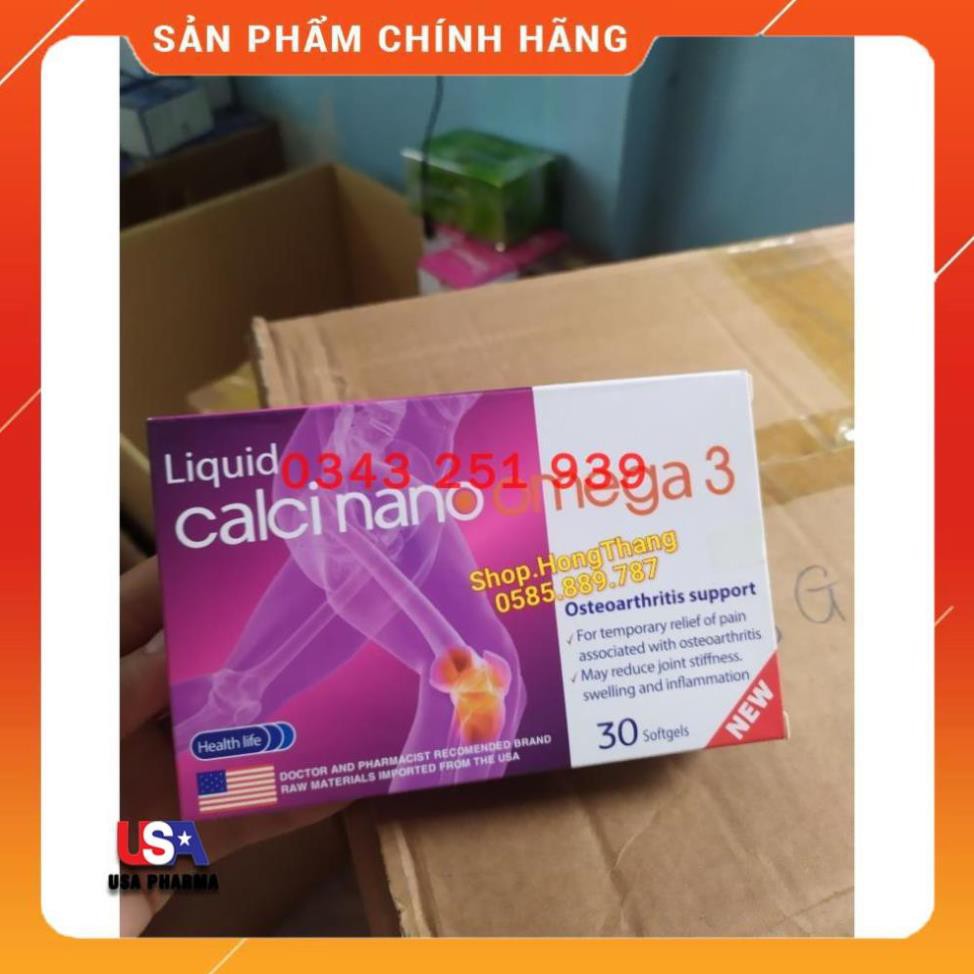 Viên uống canxi Liquid Calci nano omega 3 - Phòng ngừa loãng xương ...